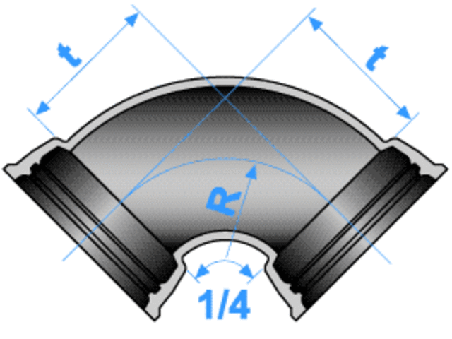 Bend with EXPRESS joint STANDARD & EXPRESS range - DN 350 to 1200 1/4 ...