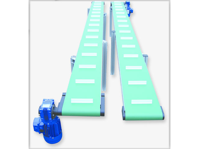 Flat belt conveyor 40 double belts Central drive | Contact ELCOM