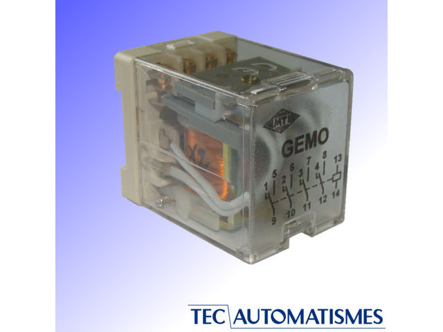 GEMO relay with linked contacts | Contact TEC AUTOMATISMES