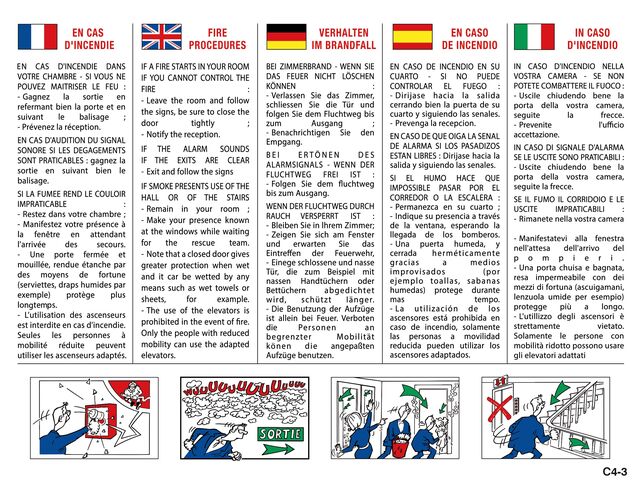 Hotel instructions 5 languages | Contact SBE DIRECT