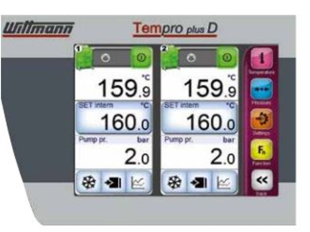 Thermoregulator with oil circulation for injection molding machine ...